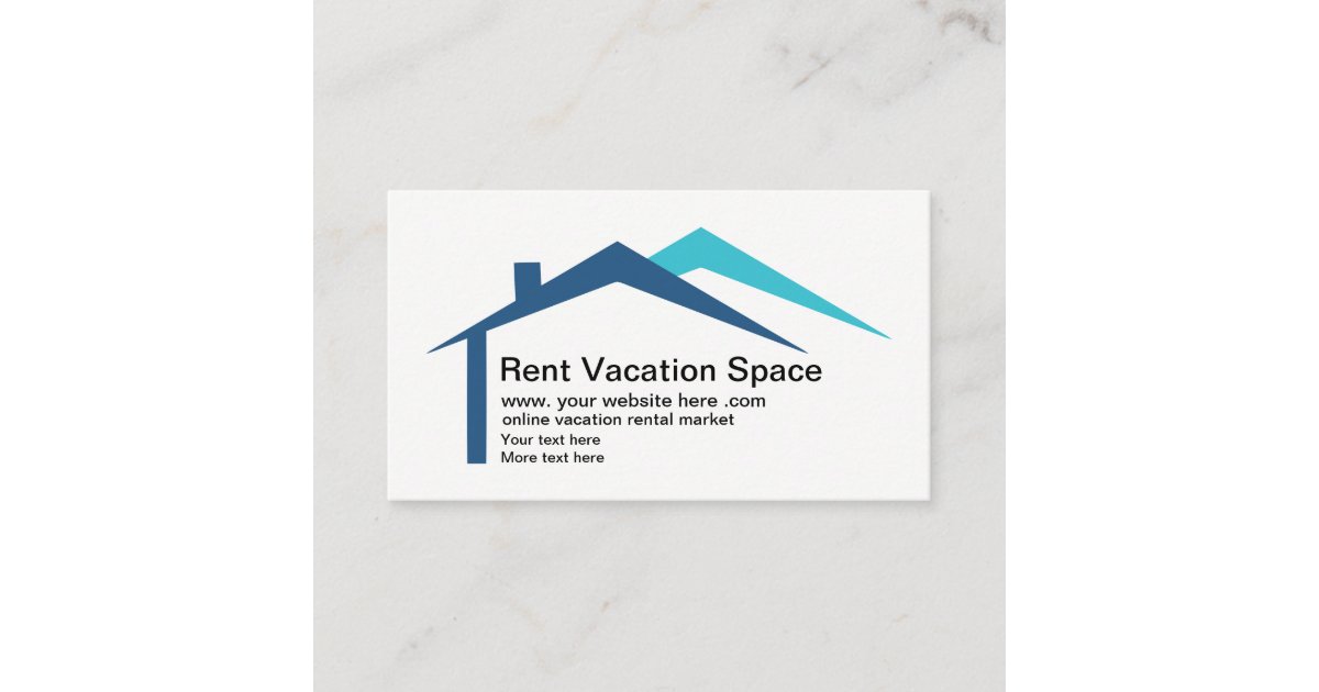 Vacation Rental Website Business Card | Zazzle