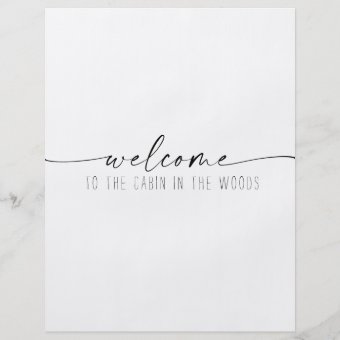 Vacation Rental Welcome Guide House Rules Flyer | Zazzle