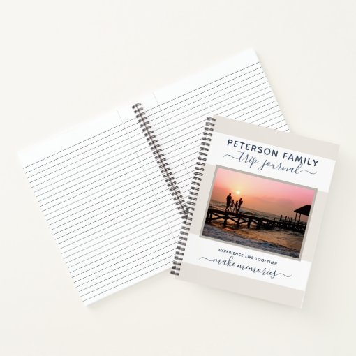 Vacation Trip Journal Personalized Family Memories | Zazzle