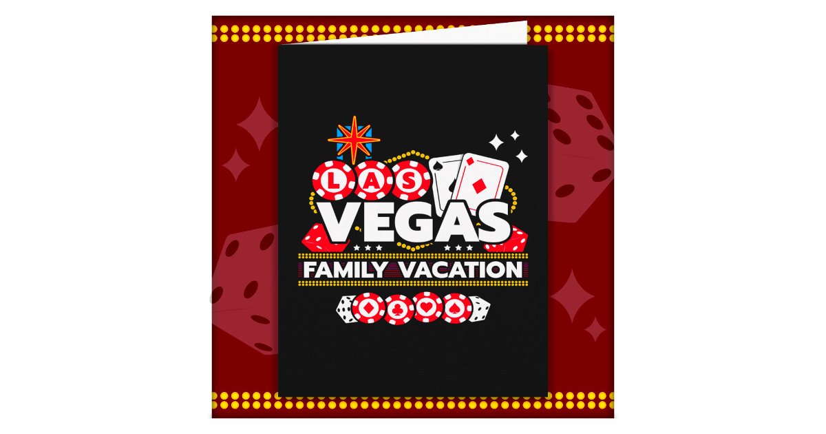 Vacation Vegas Trip Las Vegas Family Vacation Card | Zazzle