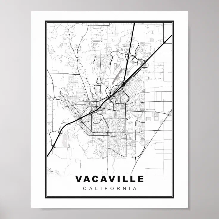 Vacaville Map Poster | Zazzle