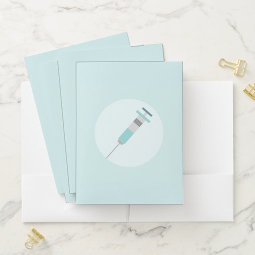 Vaccination Graphic Art Pocket Folder | Zazzle