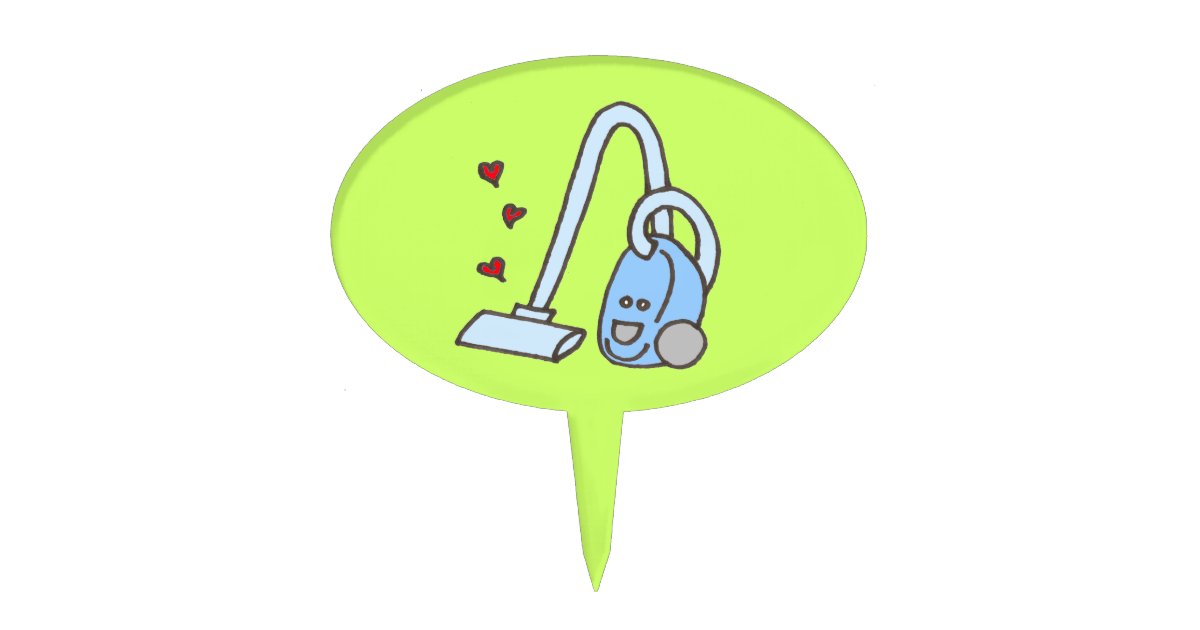 Vacuum Cleaner with Hearts Cake Topper | Zazzle