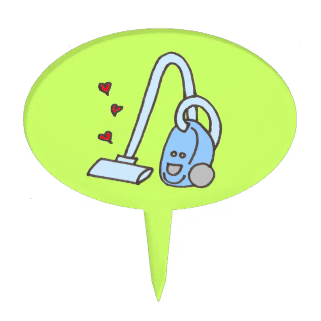 Vacuum Cleaner with Hearts Cake Topper | Zazzle