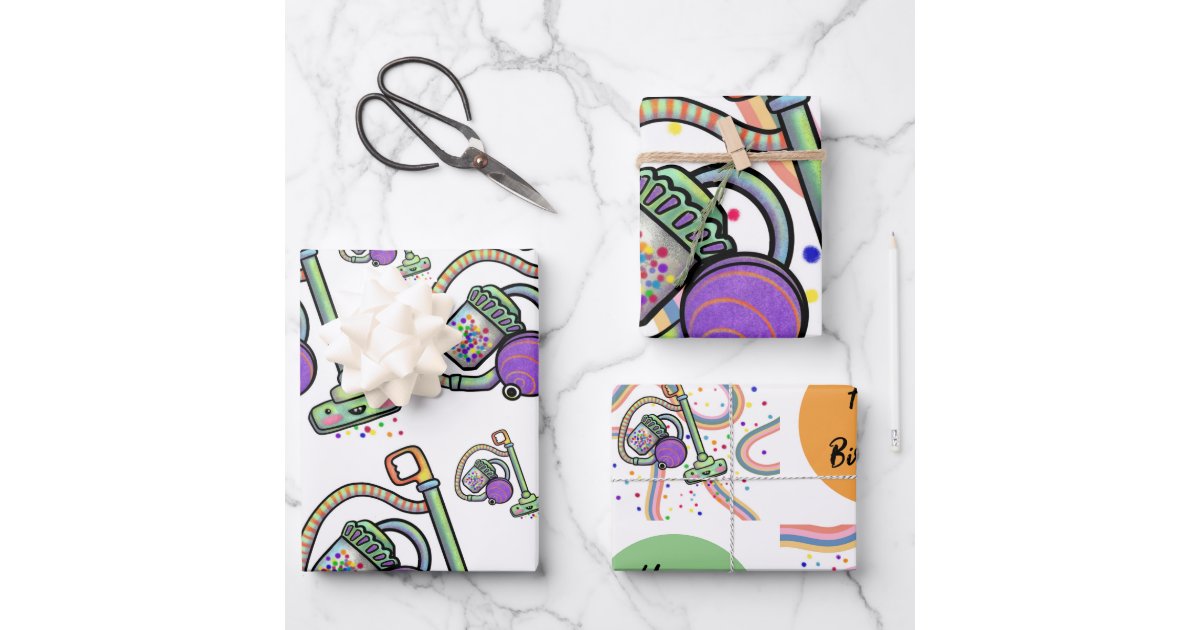Vacuum Party Wrapping Paper | Zazzle