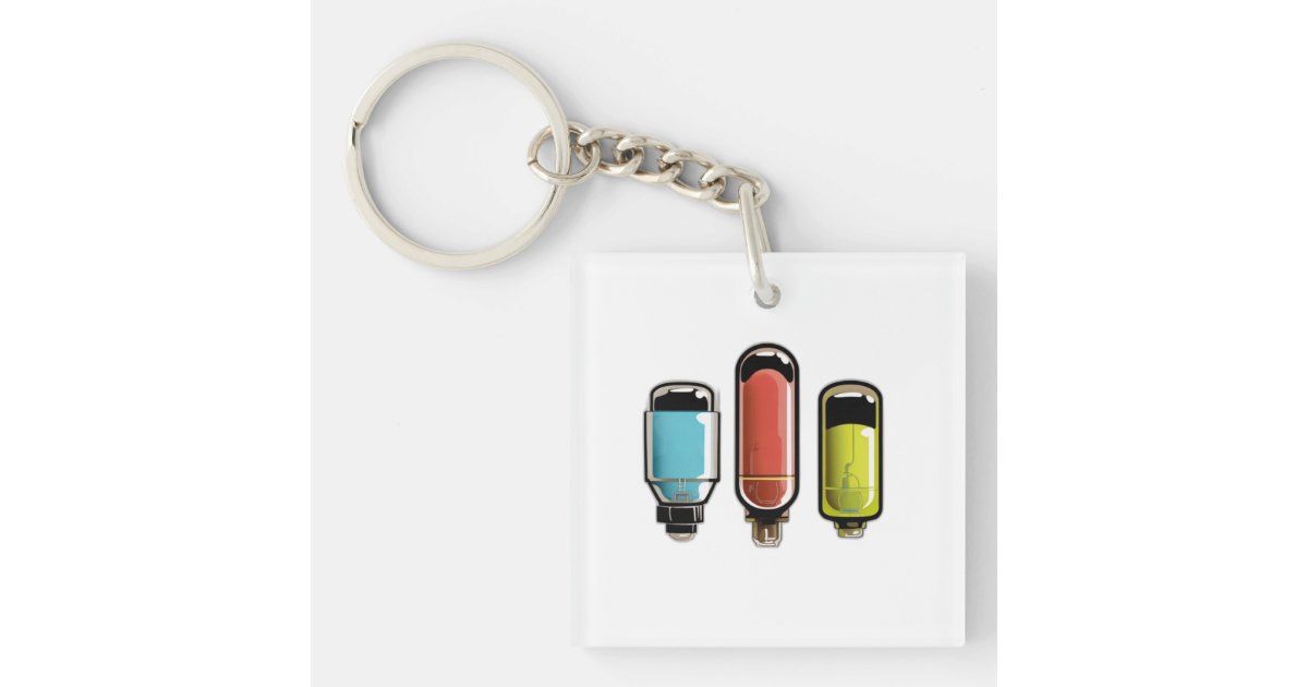 Vacuum Tube Keychain | Zazzle
