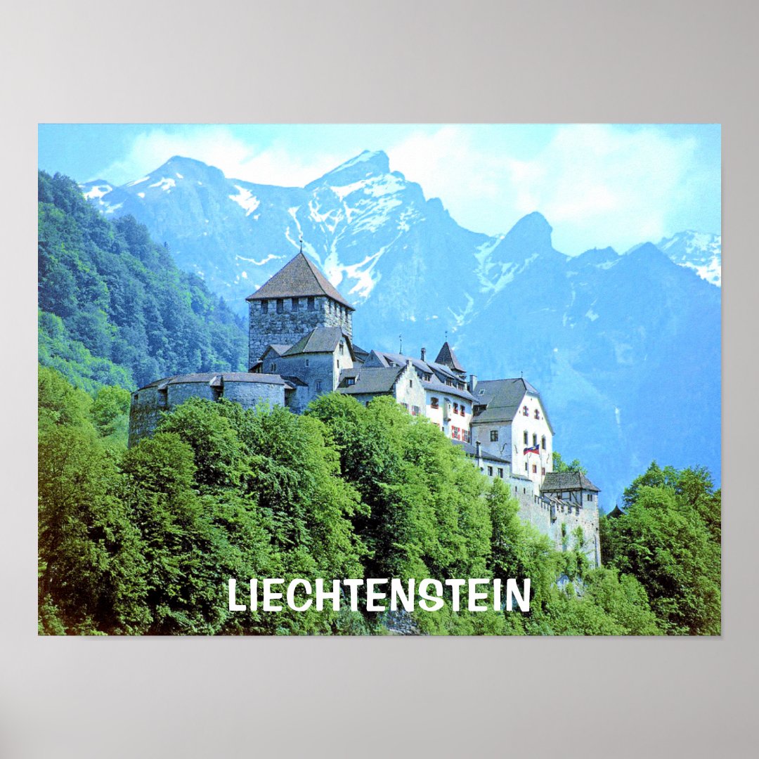 VADUZ CASTLE, LIECHTENSTEIN POSTER | Zazzle