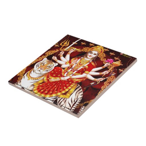 VAISHNO DEVI HINDU GODDESS CERAMIC TILE | Zazzle