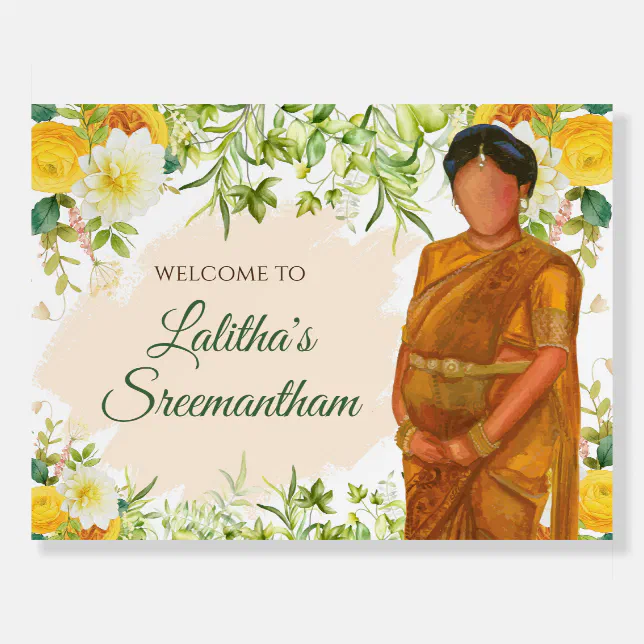 Valaikappu Seemantham sign & Sreemantham sign | Zazzle