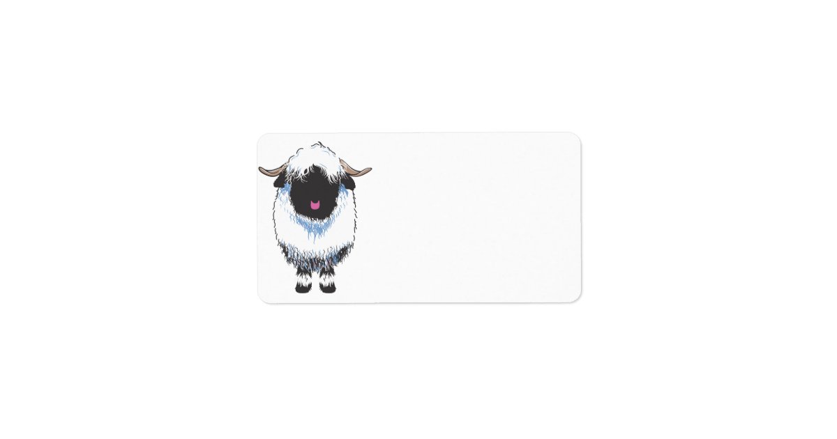 "Valais Black Nose Sheep Labels" Label | Zazzle