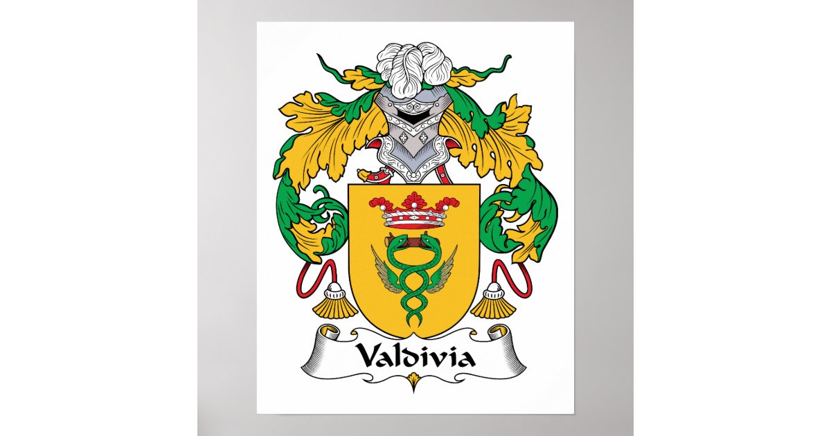 Valdivia Family Crest Poster | Zazzle