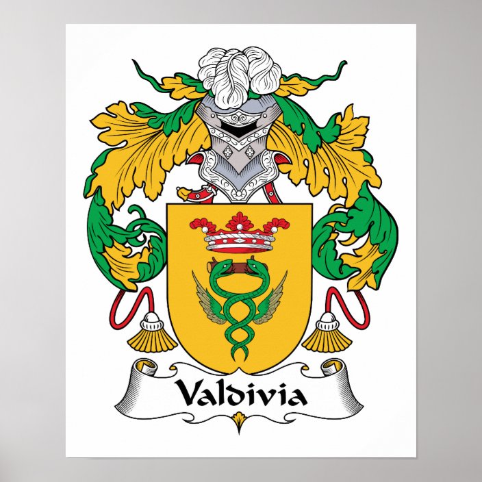 Valdivia Family Crest Poster | Zazzle.com