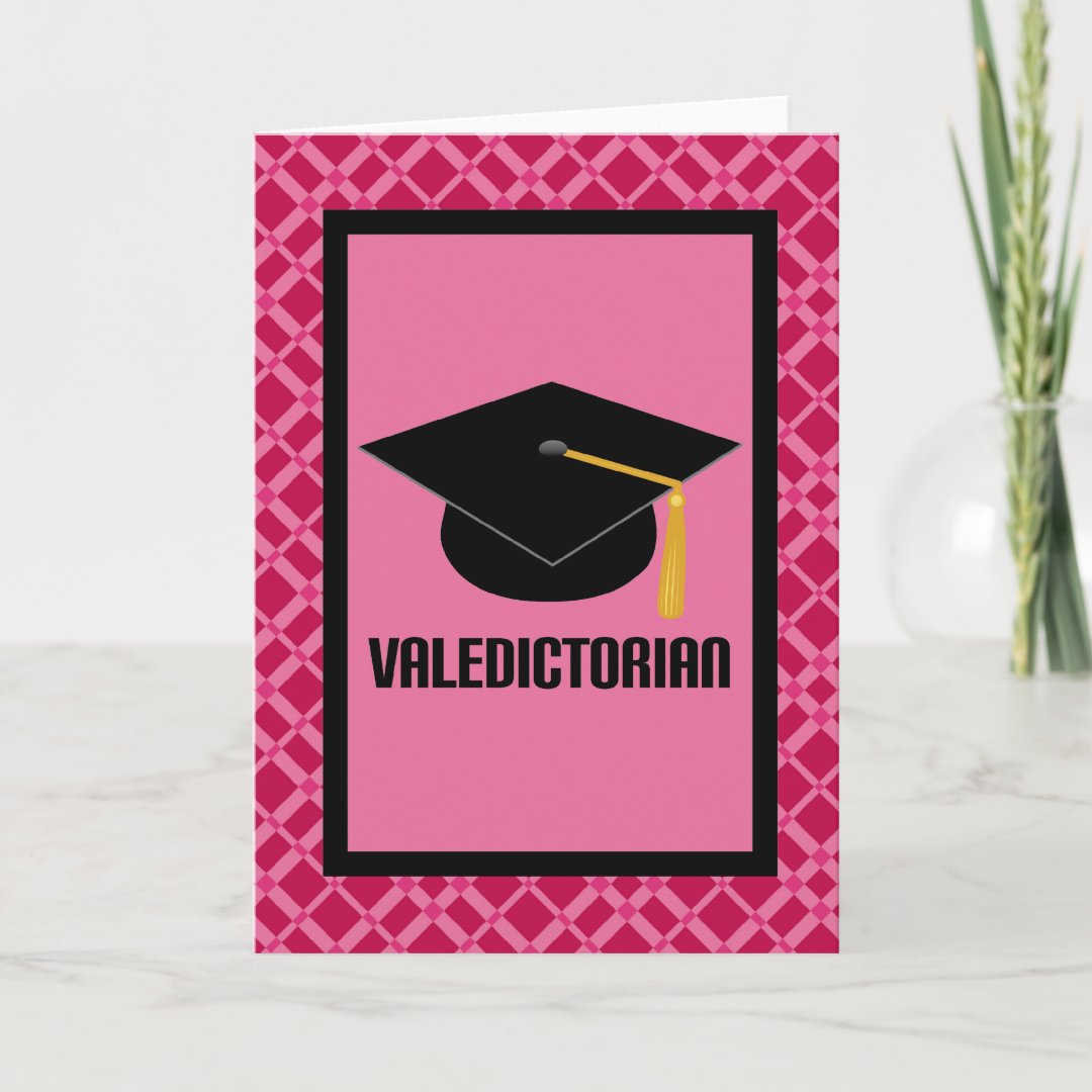 Valedictorian Graduation Card Gift with Grad Hat | Zazzle