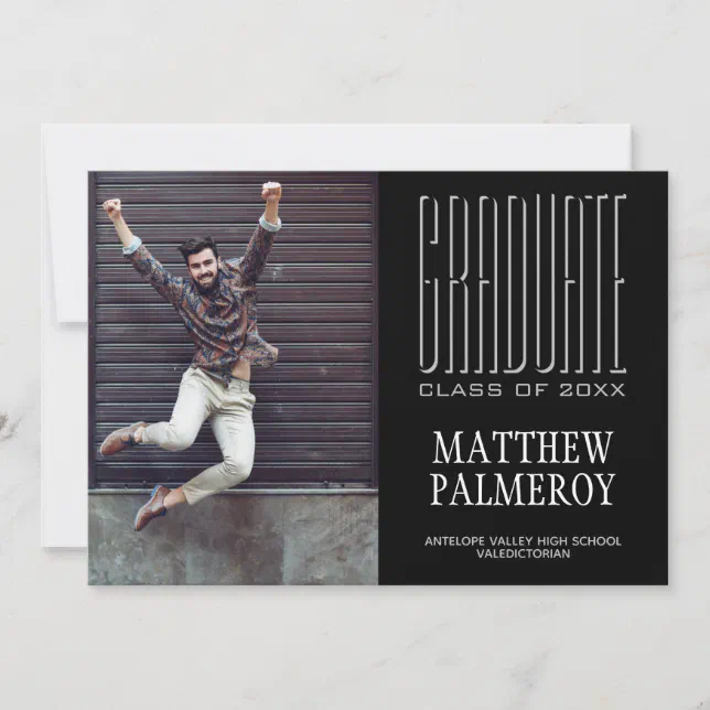 Valedictorian Photo Graduation Announcement | Zazzle