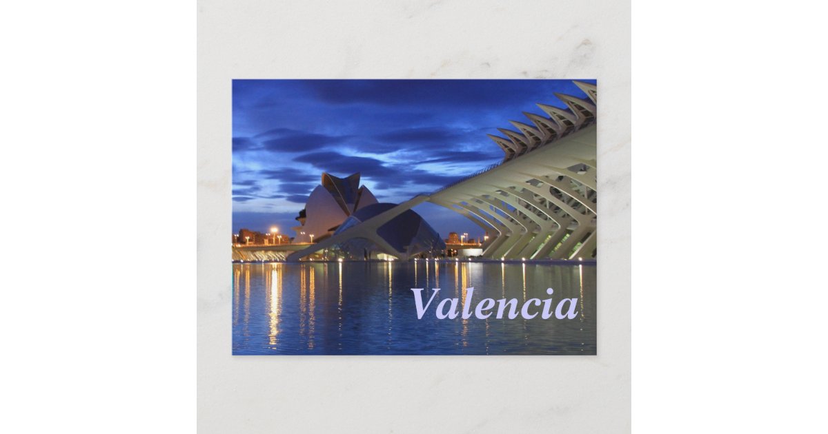 Valencia by Night Postcard | Zazzle