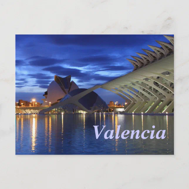 Valencia by Night Postcard | Zazzle