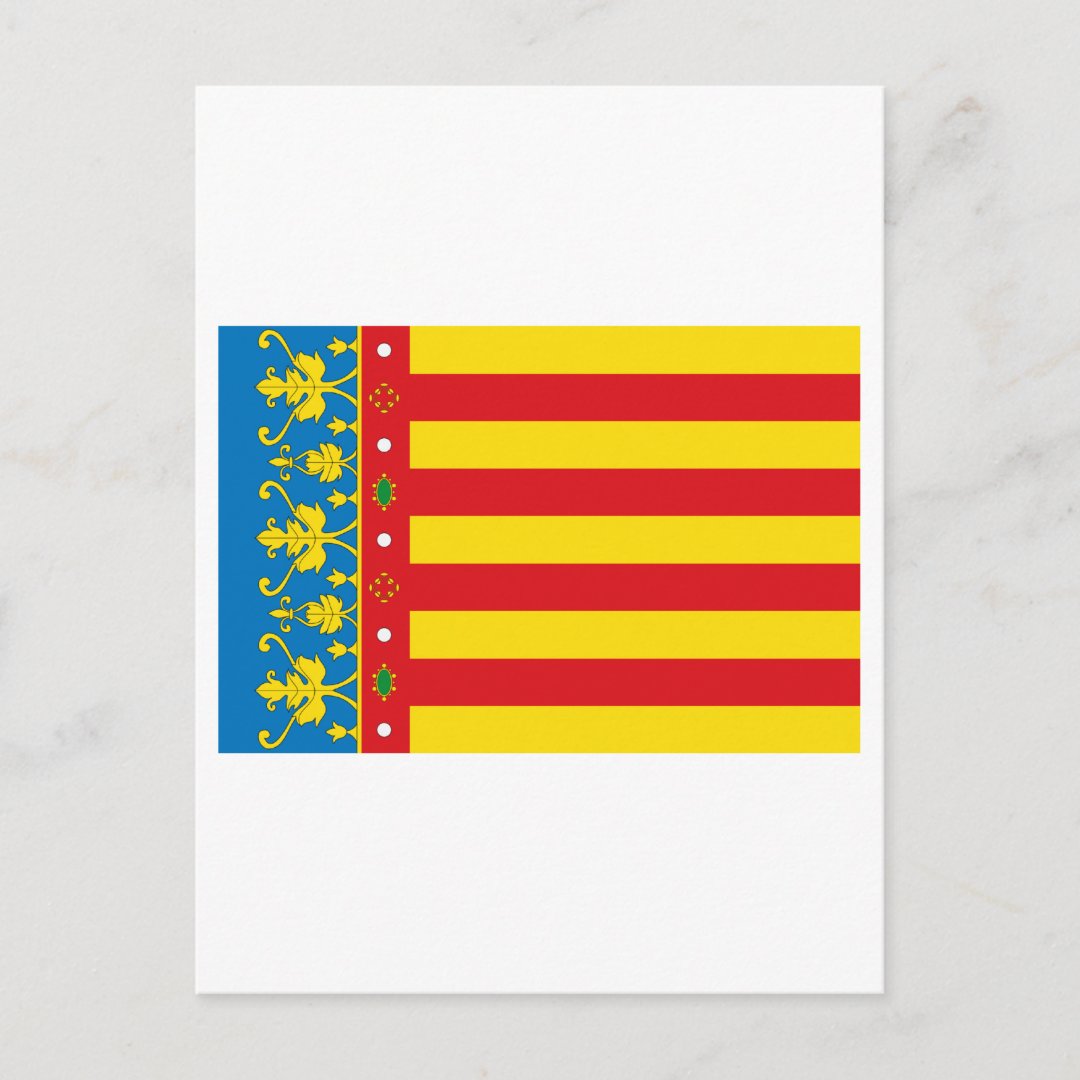 Valencia flag postcard | Zazzle