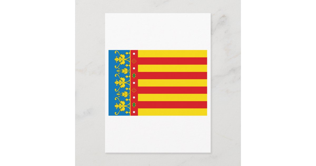 Valencia flag postcard | Zazzle