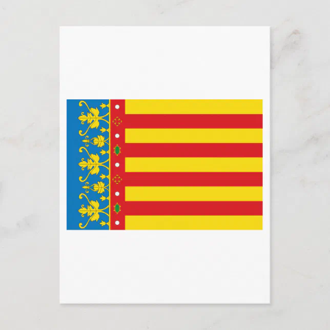 Valencia flag postcard | Zazzle