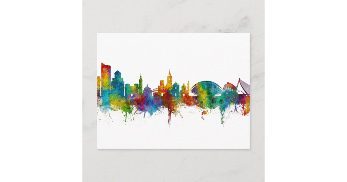 Valencia Spain Skyline Postcard | Zazzle