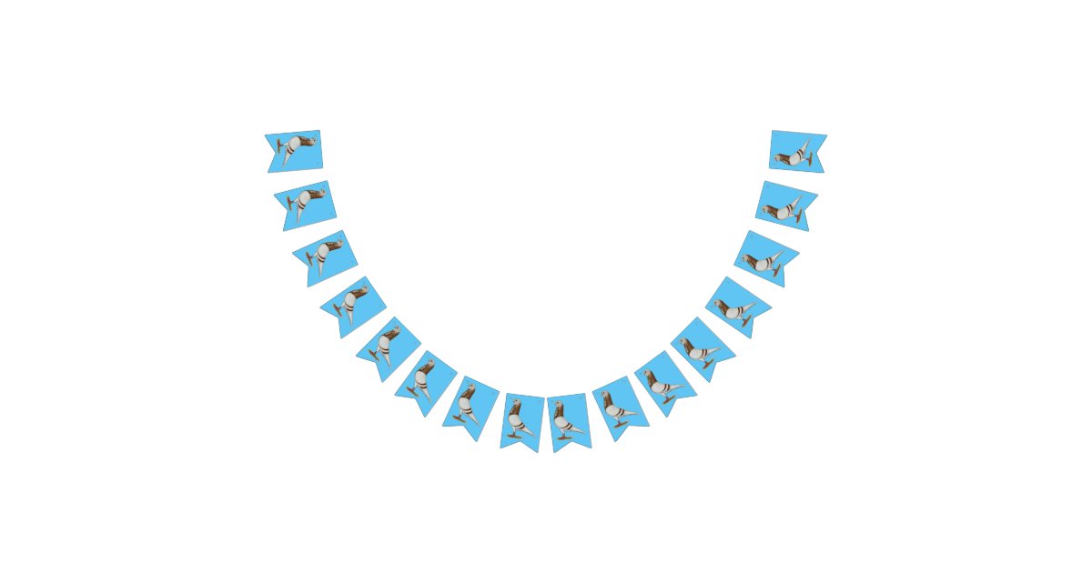 Valencian Figurita Pigeon Bunting Flags | Zazzle