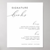 VALENTINA His and Hers Signature Drinks Cocktails Poster | Zazzle