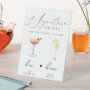 VALENTINA Script Signature Drink Wedding Bar Pedestal Sign | Zazzle