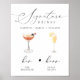 VALENTINA Script Signature Drink Wedding Bar Poster | Zazzle