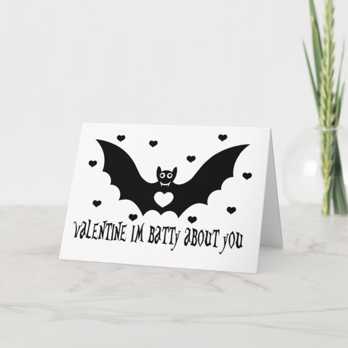 Valentine Bat Love Holiday Card | Zazzle.com