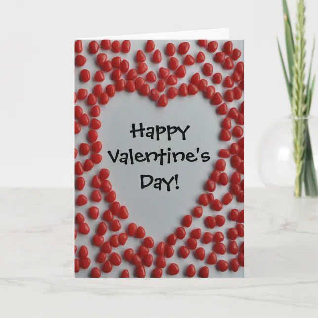 valentine candy heart Happy Valentine's Day card | Zazzle