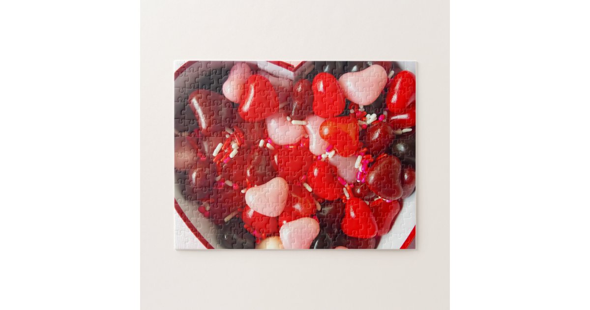Valentine candy hearts jigsaw puzzle | Zazzle