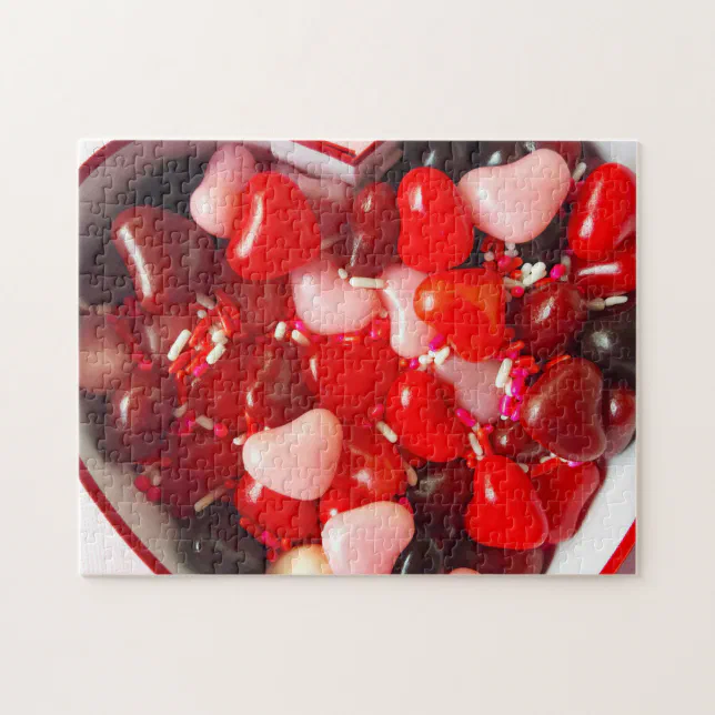Valentine candy hearts jigsaw puzzle | Zazzle