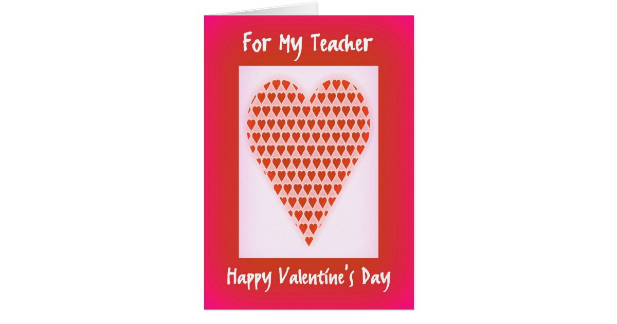 Valentine Card For Teachers Zazzle valentine-card-for-teachers-zazzle
