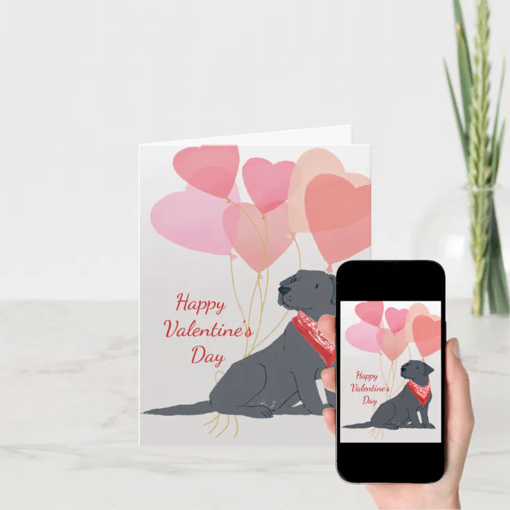 Valentine Card from your Black Labrador Retriever | Zazzle