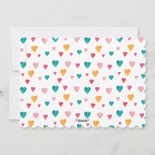 Valentine Colorful Bright Hearts | Photo Card | Zazzle