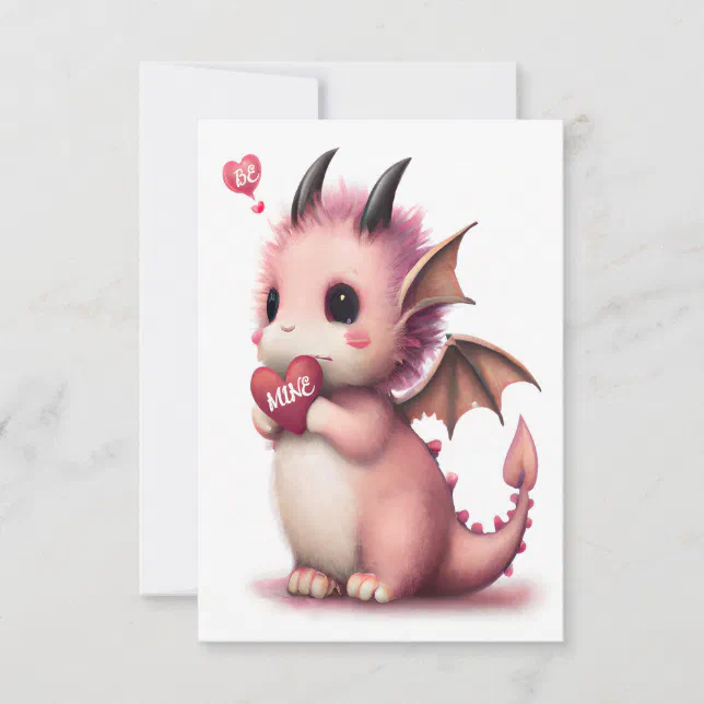 Valentine Cute Dragon Card | Zazzle