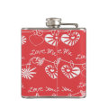 Valentine Day Background Hip Flask | Zazzle