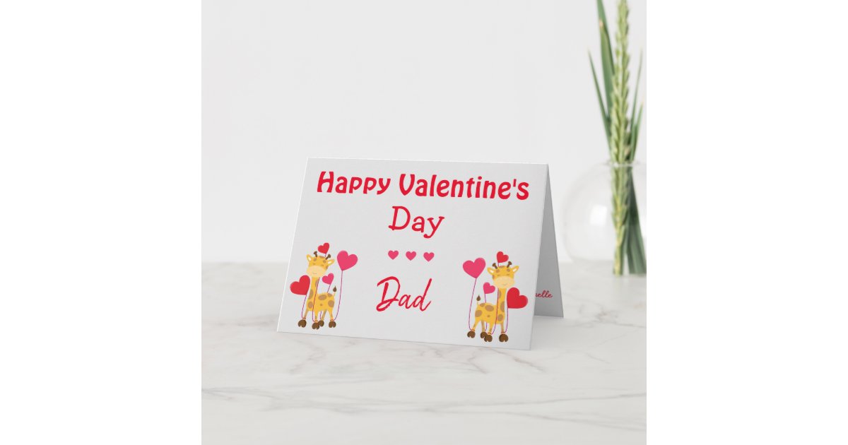 Valentine Day Safari for Dad Card | Zazzle