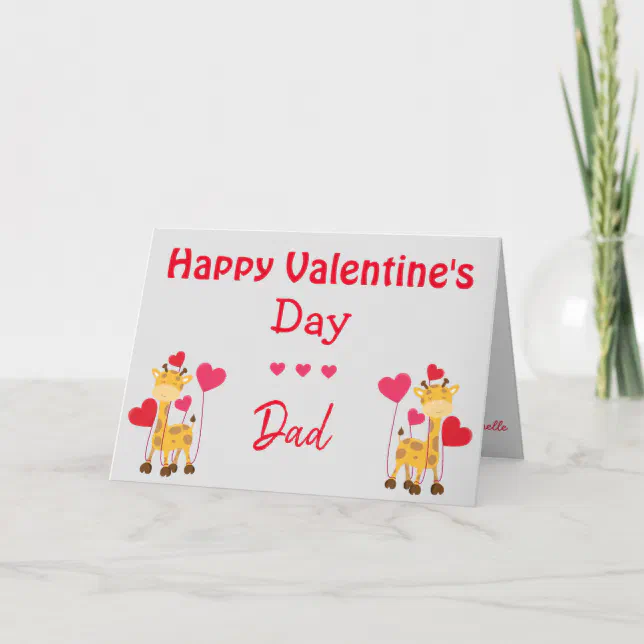 Valentine Day Safari for Dad Card | Zazzle