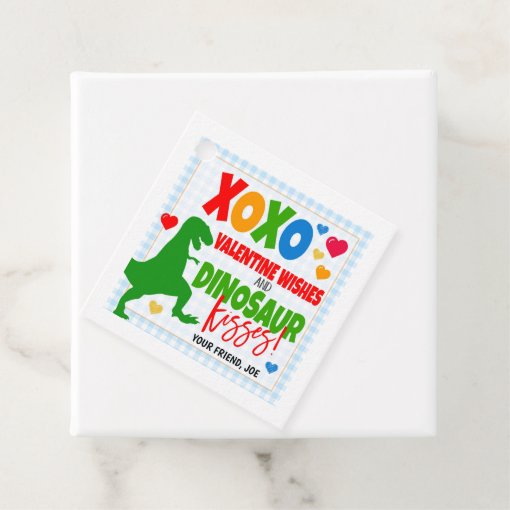 Valentine Dinosaur Gift Tag | Zazzle