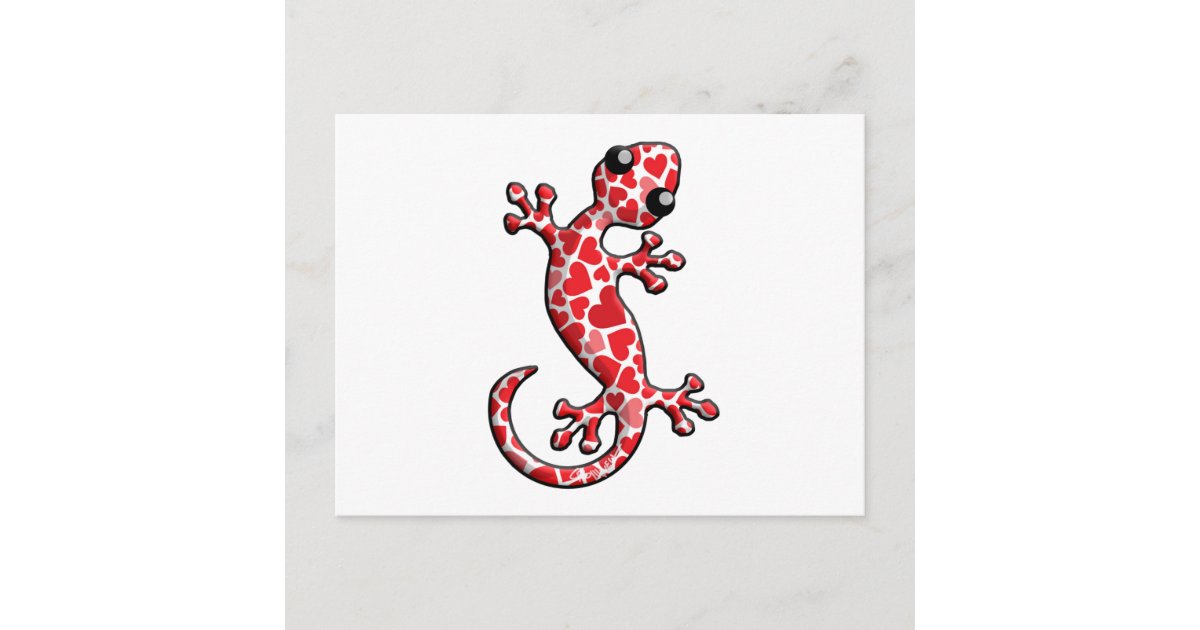 Valentine Gecko Lizards Holiday Postcard | Zazzle