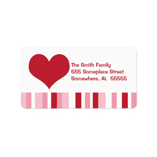 Valentine Heart Address Label | Zazzle