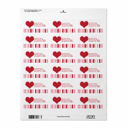 Valentine Heart Address Label | Zazzle