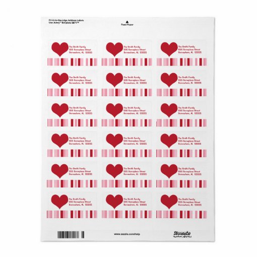 Valentine Heart Address Label | Zazzle