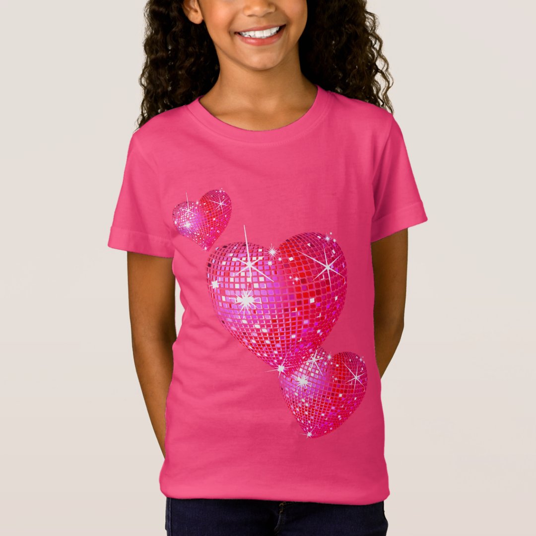 Valentine Heart Girl's T-Shirt | Zazzle