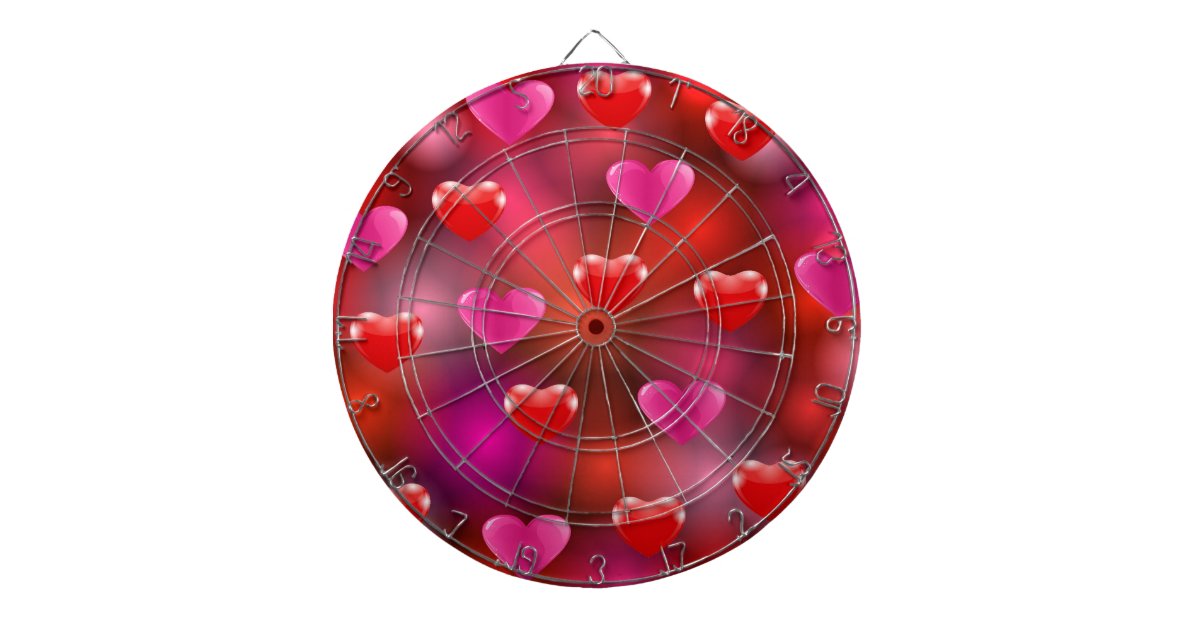 Valentine Hearts Dart Board | Zazzle
