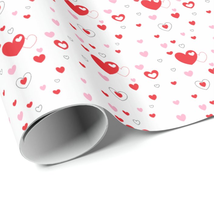 Valentine Hearts Design Gift Wrap Wrapping Paper | Zazzle