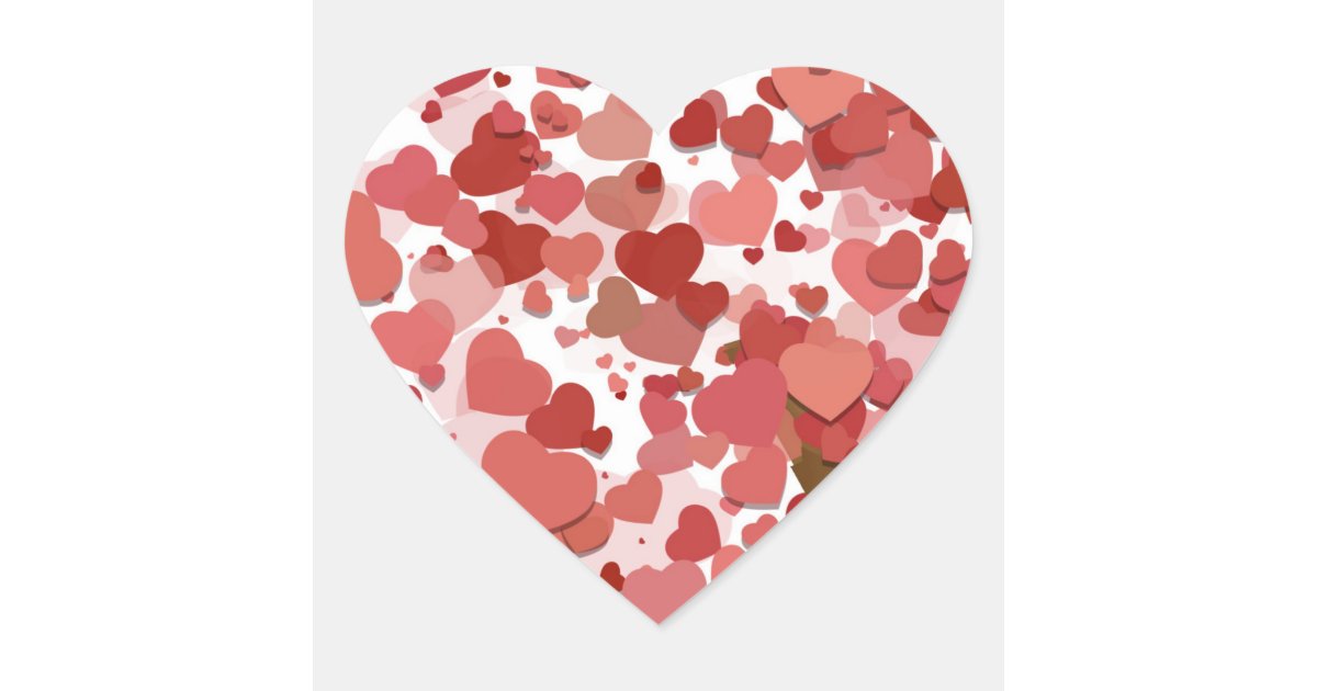 Valentine Hearts Envelope Seals or Stickers | Zazzle