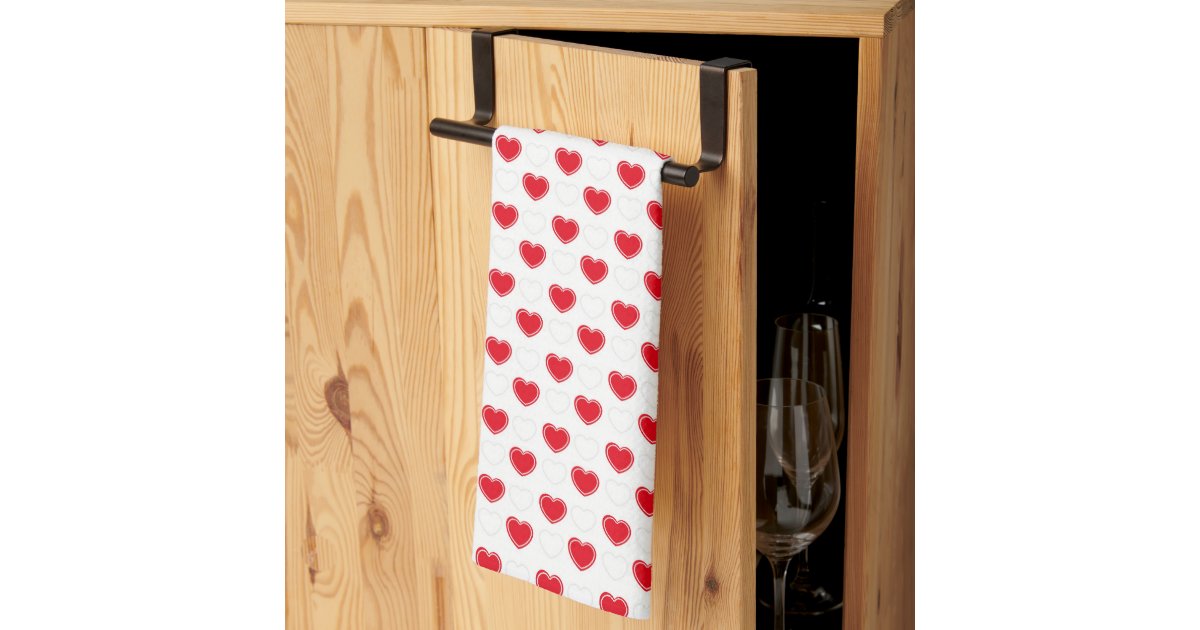 Valentine Hearts Kitchen Towel | Zazzle