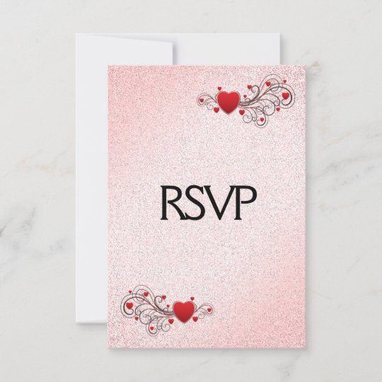 Valentine Hearts RSVP with Menu Choice | Zazzle.com